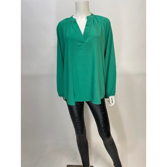 entro | Tops | Entro Green Bishop Sleeve Tunic Top | Poshmark